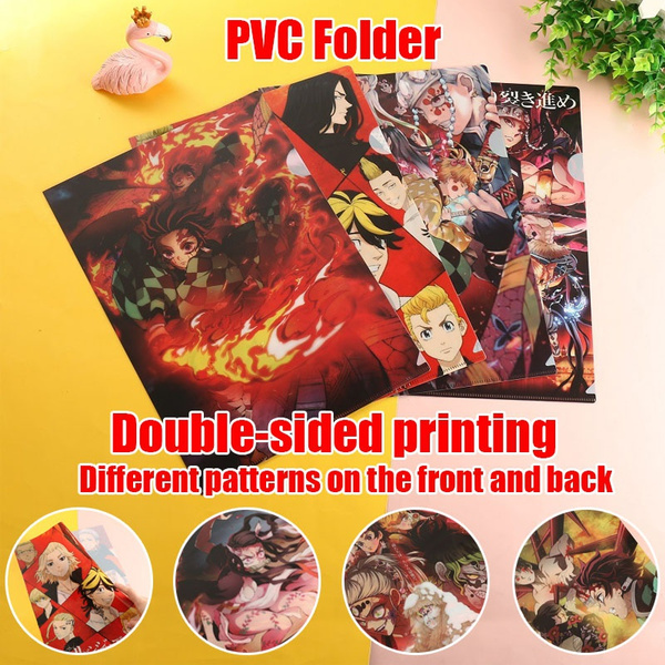 New Anime Folder Demon Slayer Tky Revengers PVC File Bag | Wish