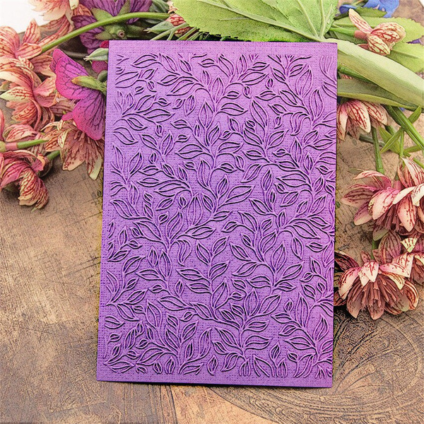 10.5x14.8cm Vine Leaves Embossing Folders Plastic Bump Scrapbooking DIY ...