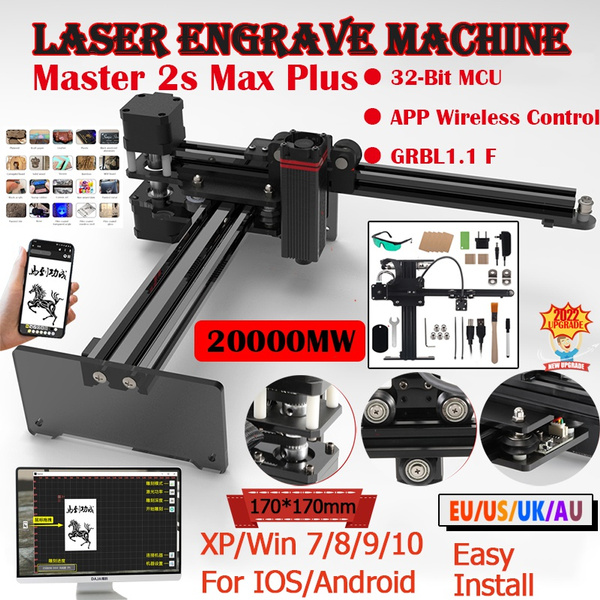 Upgradde NEJE Master 2s Max Plus 20w Desktop Laser Engraver and Cutter ...