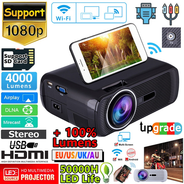 U80 Wireless Full HD Wifi Projector Multi-Screen Portable Home Theater ...