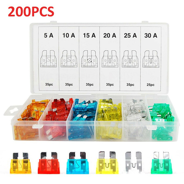 New 200pcs 5-30A 19mm Car Blade Fuses Flat Fuses Automotive Fuses ...