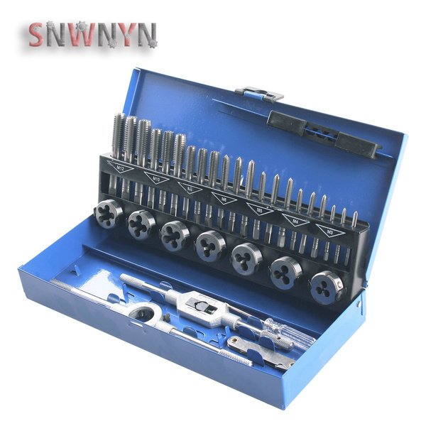 32PCS/SET Metric Taps And Dies Set Thread Cutting Tool Adjustable Taps ...