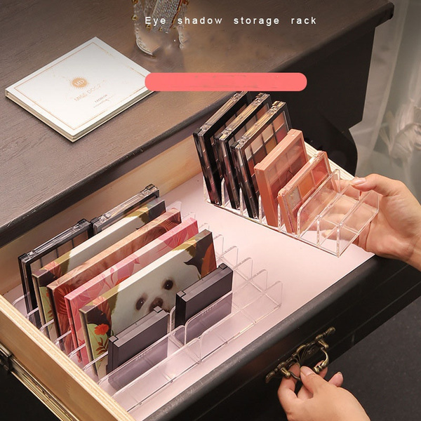 Transparent Plastic Eye Shadow Palette Makeup Blush Storage Rack ...