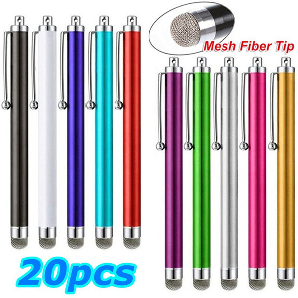 Metal Mesh Micro-Fiber Tip Touch Screen Stylus Pen For Smart Phone ...