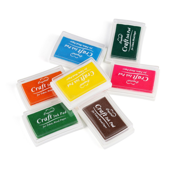 1 Pcs/bag Colorful Inkpad Clear Stamps Handmade DIY Craft Oil Based Ink ...