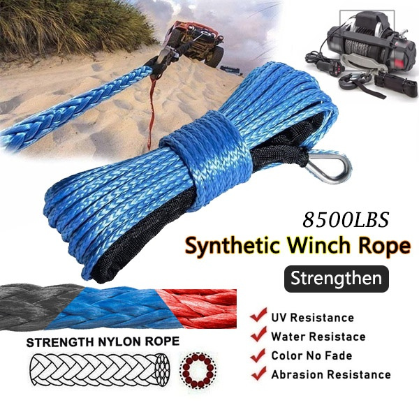 Synthetic Winch Rope Winch Cable Winch Rope 8000+ LBs with Sheath ...
