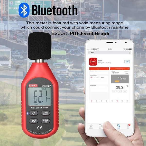 Romacci UNI-T UT353BT Mini LCD Digital Sound Level Meter Noise ...