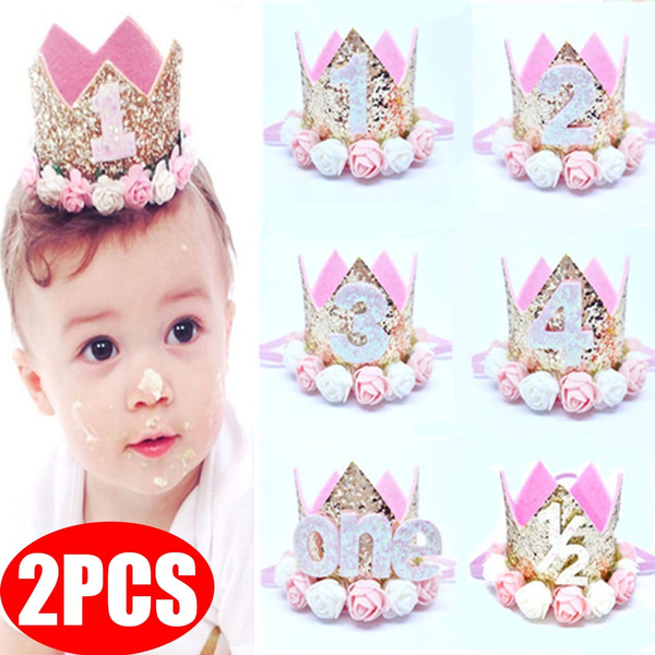 Happy First Birthday Party Hats Decor Cap One Birthday Hat Princess ...