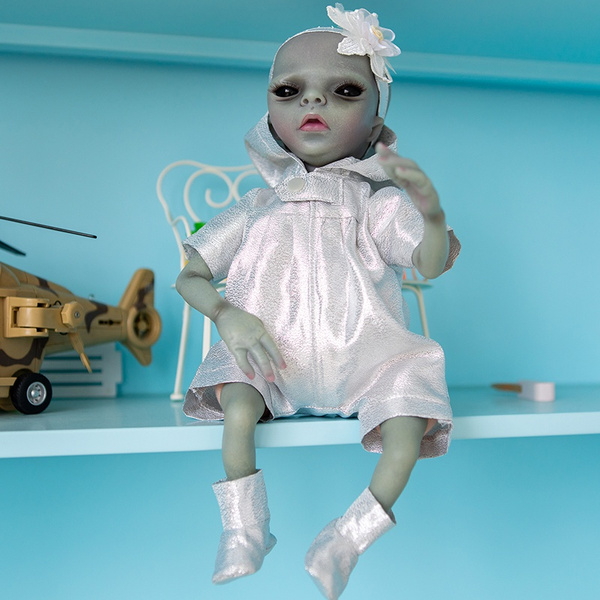 14 Inch Reborn Baby Alien Finished Doll Handmade Painted Doll Newborn ...