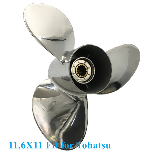 Boat Propeller 11.6x11 Fit for Tohatsu Outboard 40HP-50HP 3 Blades ...