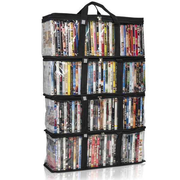 Made Easy Kit DVD Storage Bag Case - Clear Organizer With Triple ...