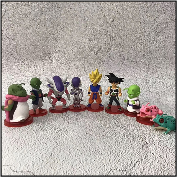 8pcs/set Anime Dragon Ball Z Action Figures Namekian Goku Frieza Cute ...