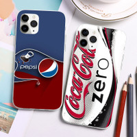 Coca-Cola Pepsi Soft Shell Phone Case for IPhone 5 6s 7 8plus X XR XS ...