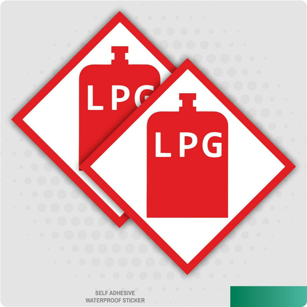 Red LPG Warning Sticker Car Stickers Caravan Motorhome Campervan ...