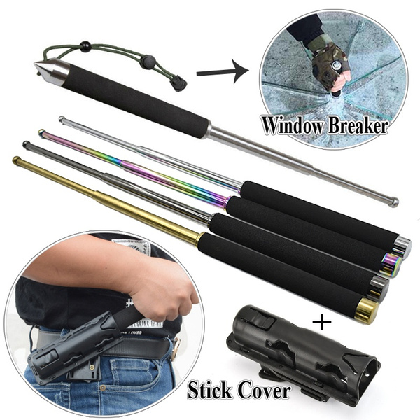 Self-defense Tactical Steel Baton Three Section 26inch Telescopic ...