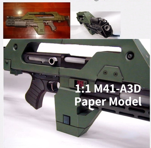 1:1 M41-A3D Paper Model Cosplay Kits Kid Adults' Gun Weapons Paper ...