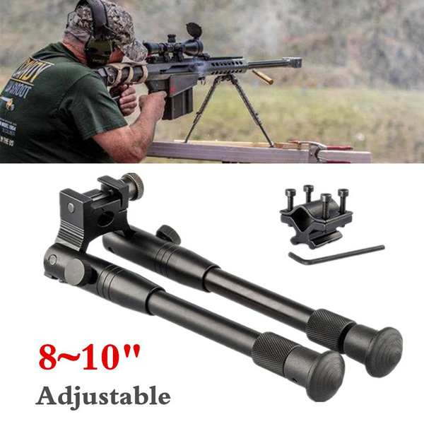 Adjustable 8-10" Barrel-Mounted clamp-on Foldable Adapter Rifle Bipod ...
