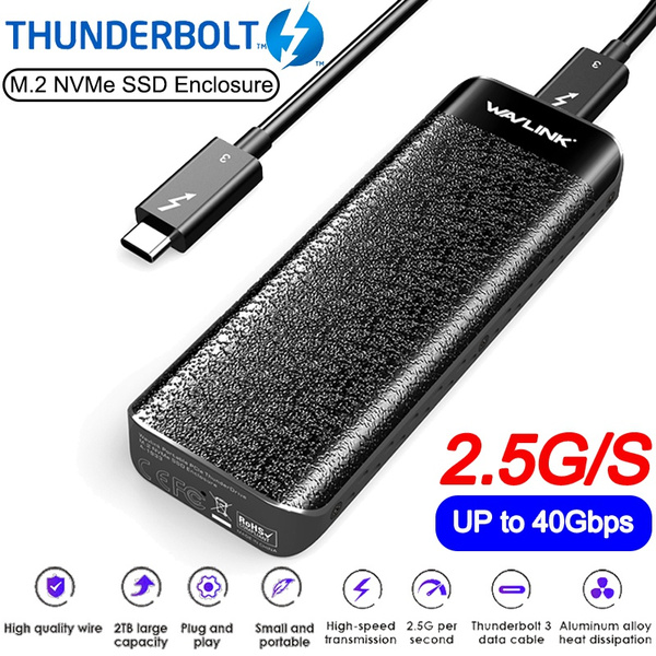 40Gpbps USB C NVME SSD Case Mini Portable Type-C M.2 SSD Enclosure ...
