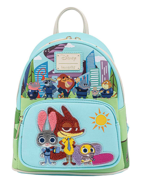 Loungefly Mini Backpack Zootopia Chibi Group new Official Disney Blue ...