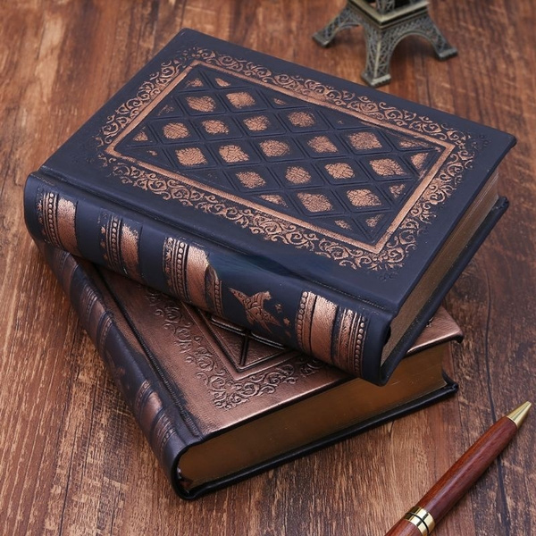 Fashion Retro Leather Diary Classic Diary Blank Hardcover Sketched ...