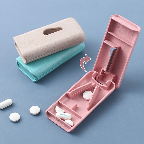Mini Practical Portable Pill Rack Pill Knife Dispenser Pill Box Storage ...