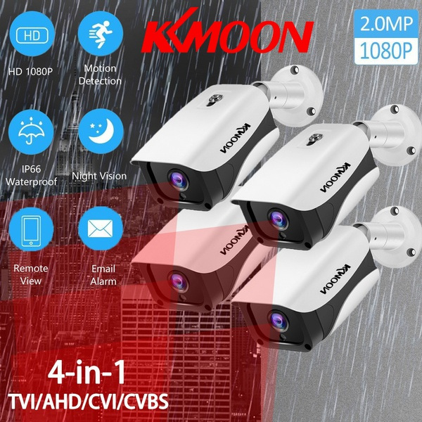 KKMOON 4/2/1pcs 2MP 1080P Full High Defnition Security Camera IP66 ...