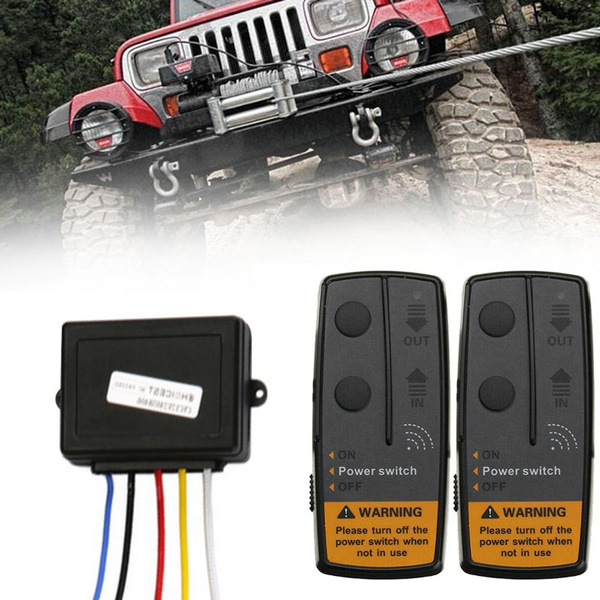 2.4G 12V Wireless Winch Cars Remote Control 2 Handset Switch For Truck ...