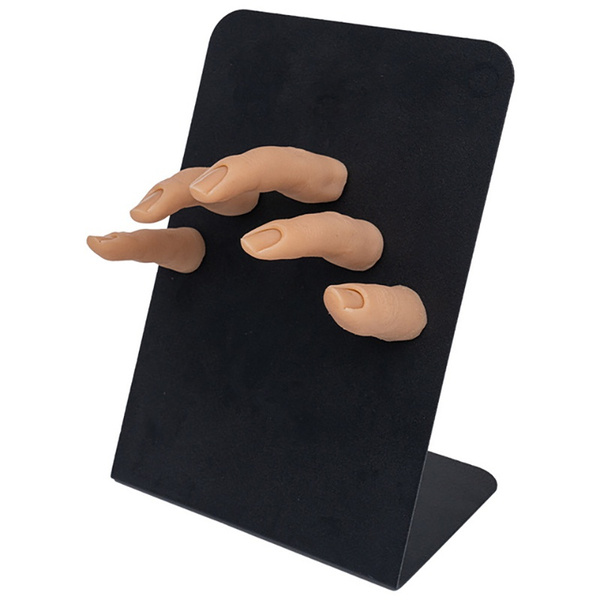 5 Lifesize Fingers Bendable Silicone Fingers with Finger Stand, Nails ...