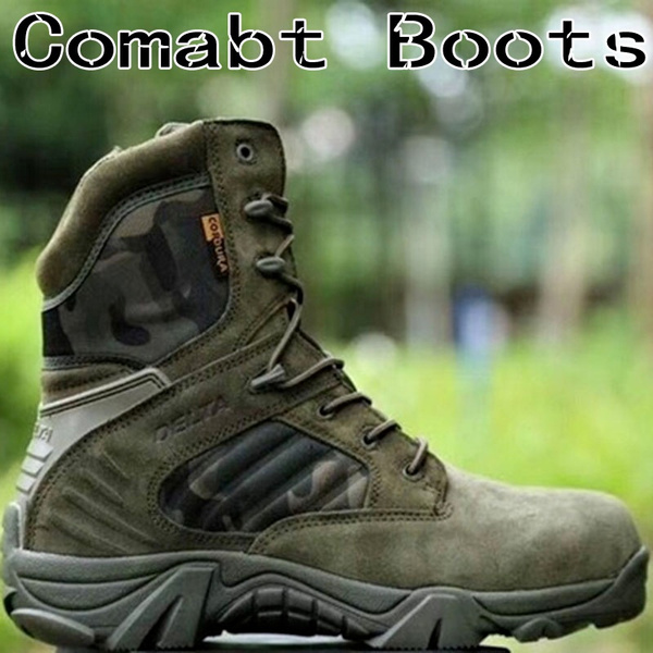 Men's Boots Army Boots Commando Combat Desert Outdoor Army Hiking Shoes ...
