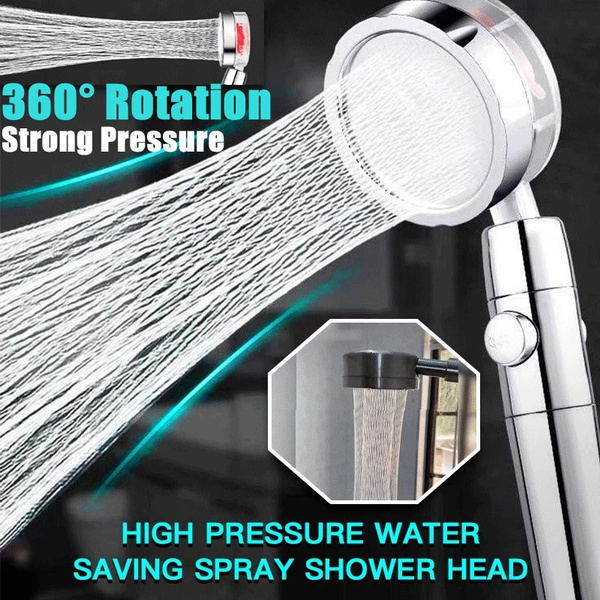 360 Degree Rotated Shower Head High Pressure Water Saving Spray Shower ...