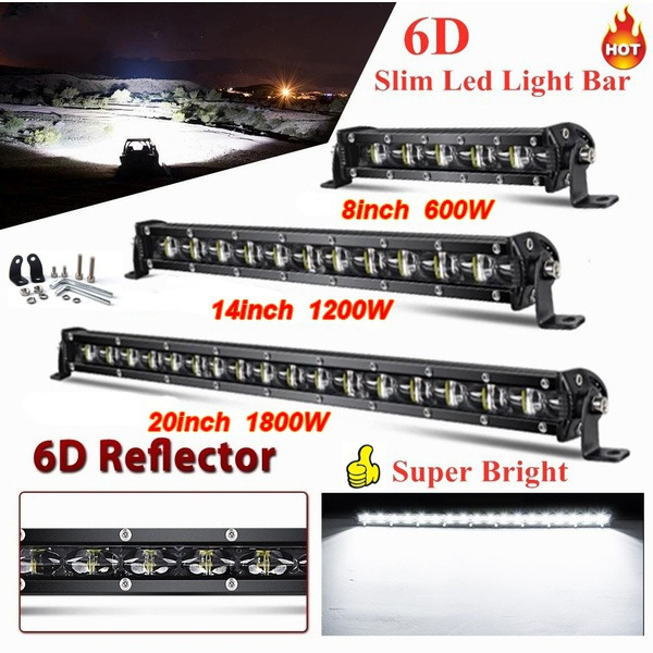 New Upgrade 6D Lens 8 14 20 Inch 600W 1200W 1800W Slim LED Light Bar ...