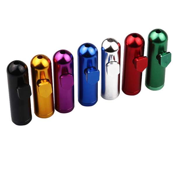 New Sniffer Metal Snuff Dispenser Bullet Rocket Snorter Sunff Smoking ...