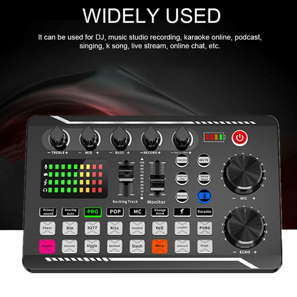 Sound Card 16 Sound Effects Noise Reduction Mixers Headset Mic Voice ...