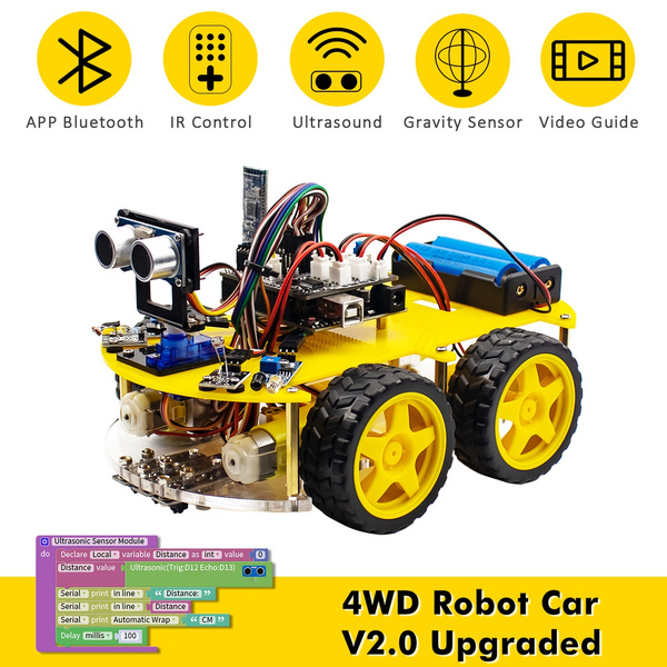 LAFVIN 1unit/1set/1suit/1pack Smart Robot Car Kit with Tutorials ...