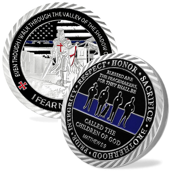Police Officers Challenge Coin Thin Blue Line Law Enforcement | Wish