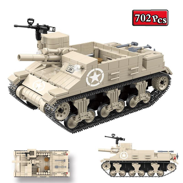 Military Series World War II M7Priest Self-Propelled Artillery Tank DIY ...