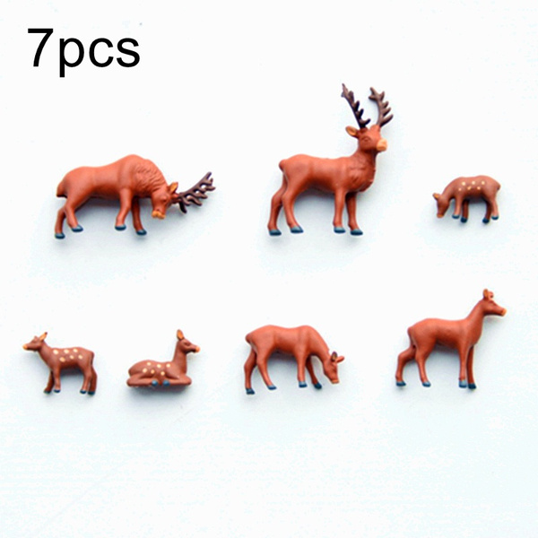 Ho Scale 1:87 Model Deer Various Shapes Wild Model Deer Miniature ...