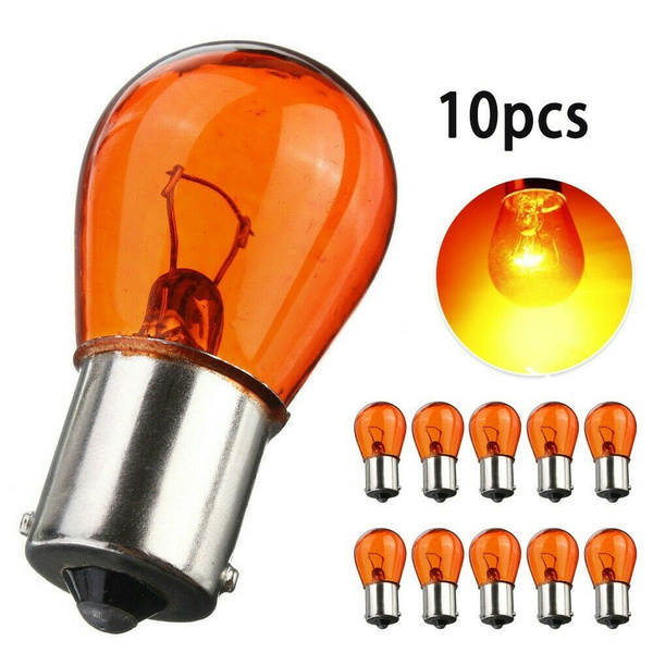 Amber Orange Indicator Light Bulb Rear 1156 Front Turn Signal PY21W ...