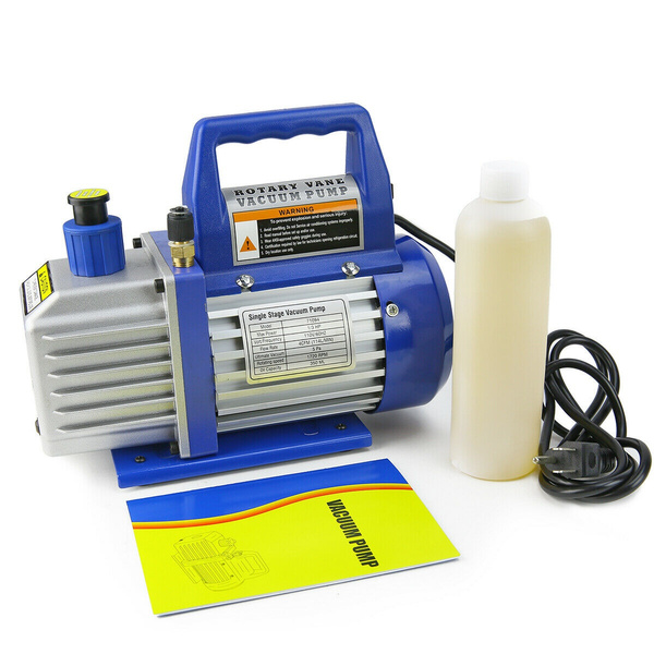 Single-Stage 4CFM Rotary Vane Deep Vacuum Pump 13HP HVAC AC Air tool ...