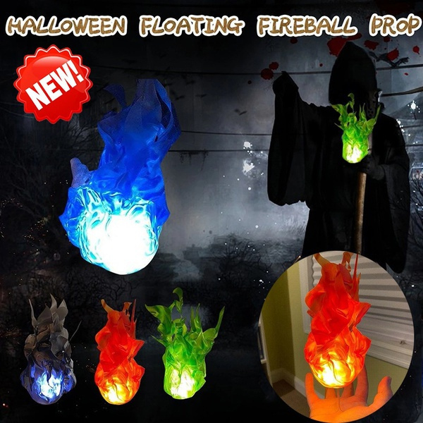 New Halloween Floating Fireball Ghost Fire Carnival Props Flame Horror ...