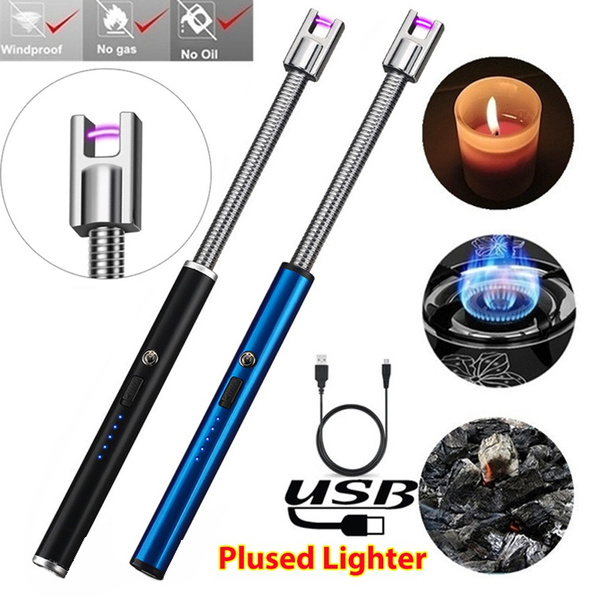 New Rechargeable USB Kitchen Lighter 360 Rotation Windproof Electronic ...