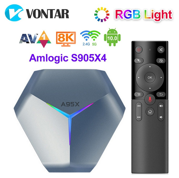A95X F4 Amlogic S905X4 RGB Light TV Box Android 11 4G 64GB 32GB Wifi 8K ...