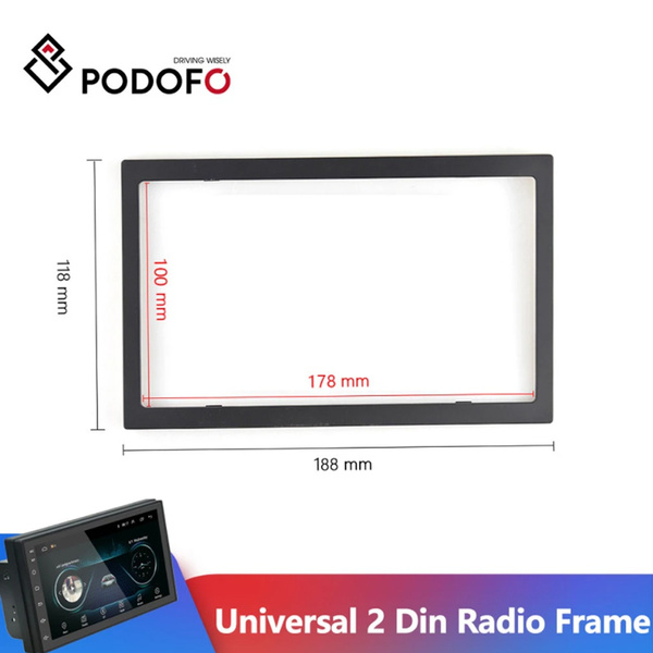 Podofo 2Din Universal car radio frame 2Din Radio Car Android radio Car ...