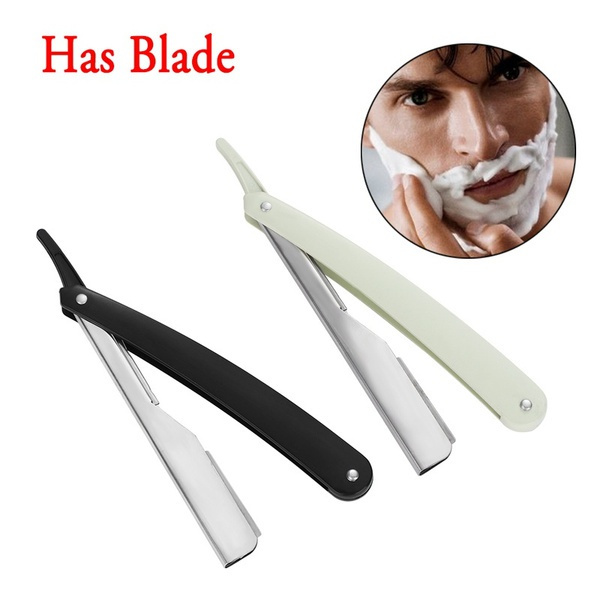 Professional Manual Shaver Straight Edge Razor Stainless Steel Sharp ...