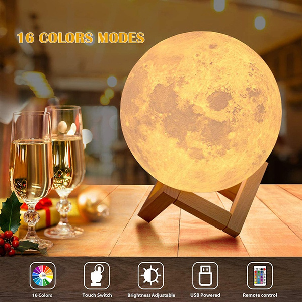 8/15/18cm 16 Colors 3D Moonlight, with Stand and Remote Control, and ...