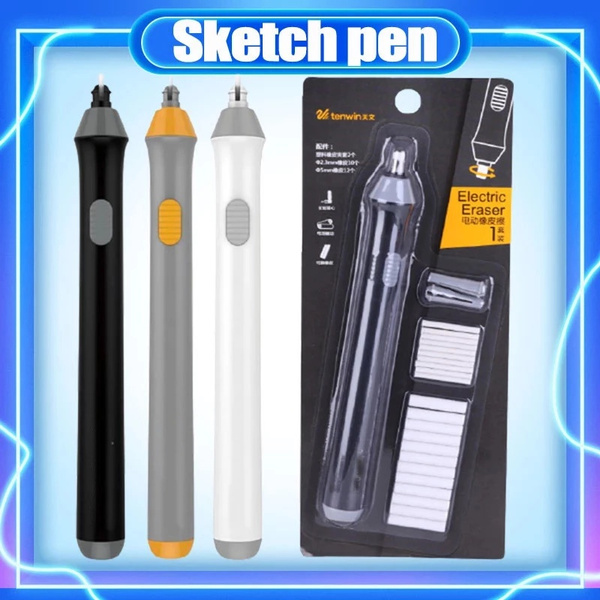 Adjustable Electric Pencil Eraser Kit Battery Operated Highlights ...