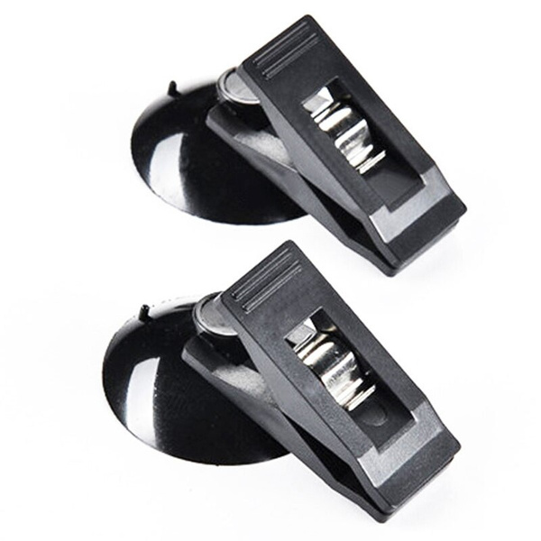 1pair Car Window Mount Suction Sucker Clips Hook Black Suction Cap Clip ...
