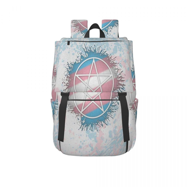 Wicca Wiccan Pagan Transgender Trans Pride Flag Pentacle Durable School ...