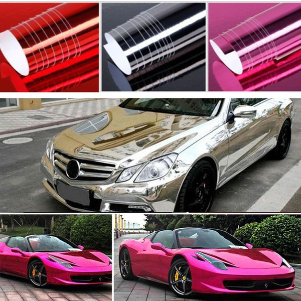 Car Metallic Chrome Gloss Speed Vinyl Wrapping Film Bubble-Free Car ...