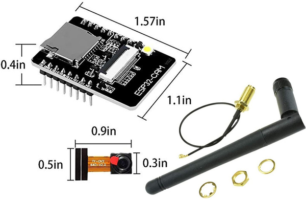 ESP32 CAM OV2640 2MP Wireless WiFi Bluetooth Camera Module + 2.4G ...